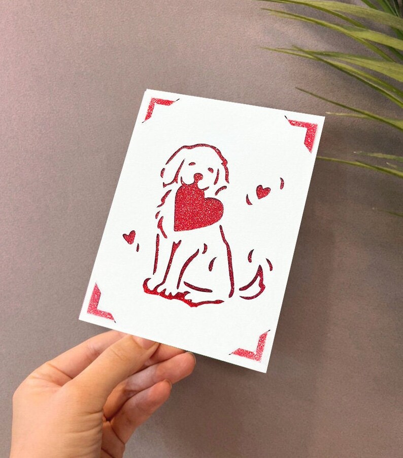 Golden Retriever Card Svg Dog Lover Card Svg Cricut Joy - Etsy