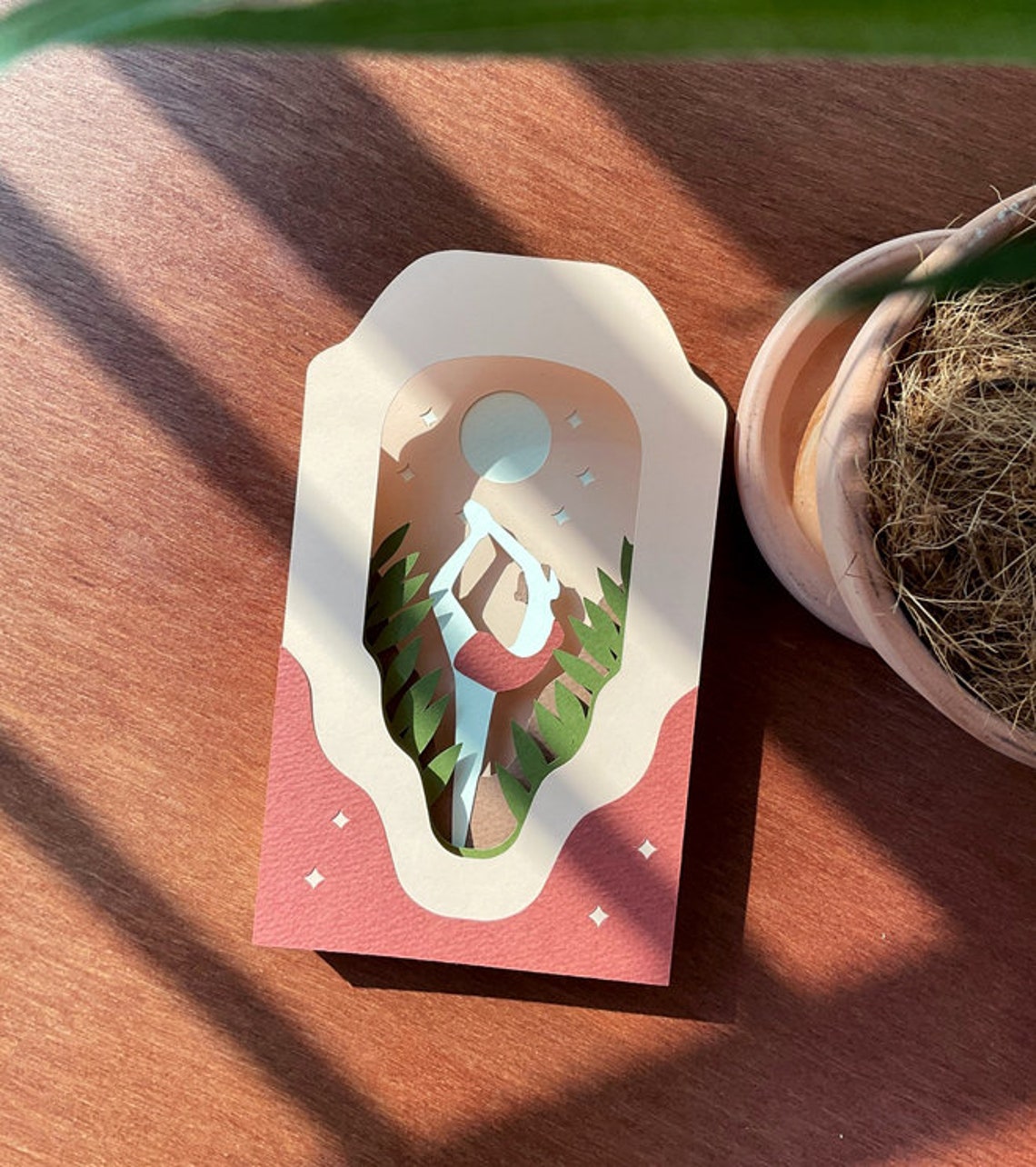 Yoga Girl Box Cardpaper Room Decor Paper Craft Card - Etsy