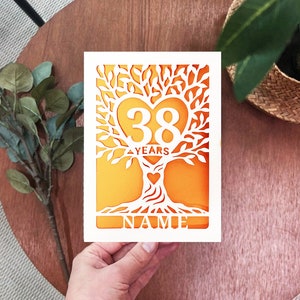 Personalized Anniversary Tree Card SVG: Cricut Cut File (digital ...