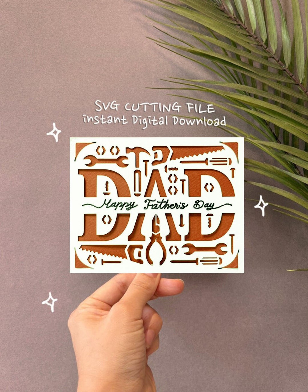 Tools Fathers Day Card Svg, Handyman Dad Card Svg, Woodworking Father's ...