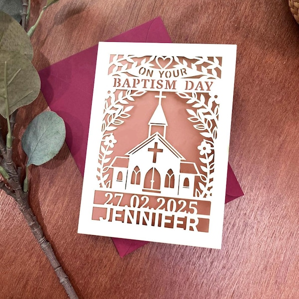 Cricut Baptism Template - Etsy