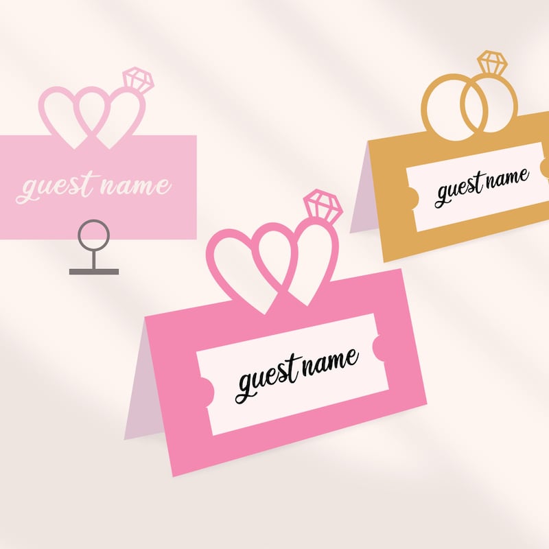 Heart Place Card - Etsy