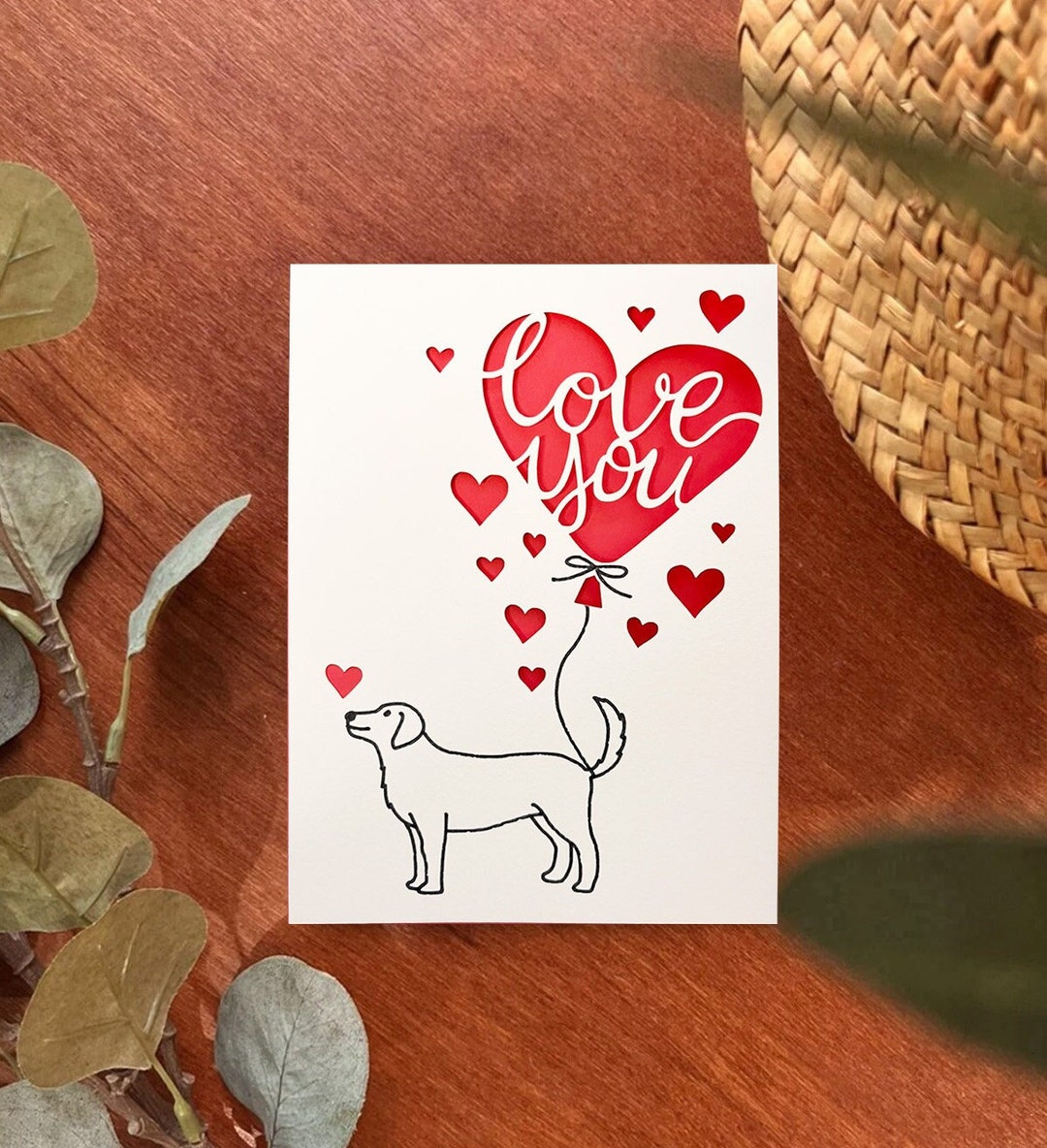 Dog Love You Card Svg, Dog Lover Card Svg, Cricut Dog Card, Digital ...