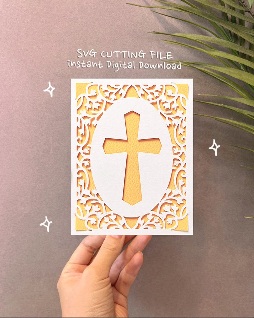 Cross Card SVG: Christian Easter Cricut Template (digital Download) - Etsy