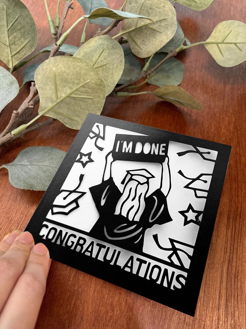 Graduation Card Svg Congratulations Svg Instant Digital - Etsy Singapore