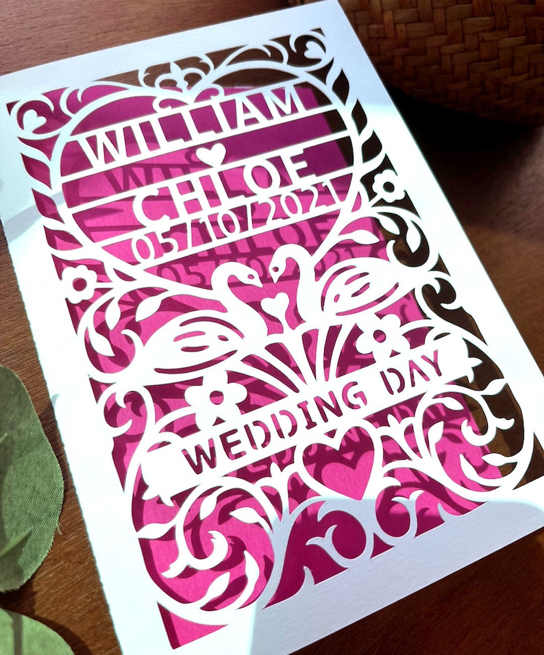 Personalized Wedding Card Svg Wedding Card Template SVG - Etsy