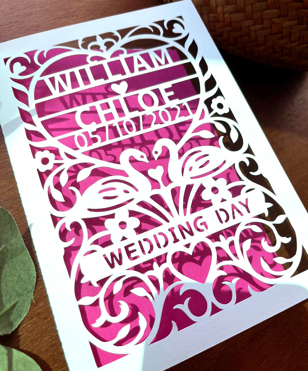 Personalized Wedding Card Svg Wedding Card Template SVG - Etsy UK
