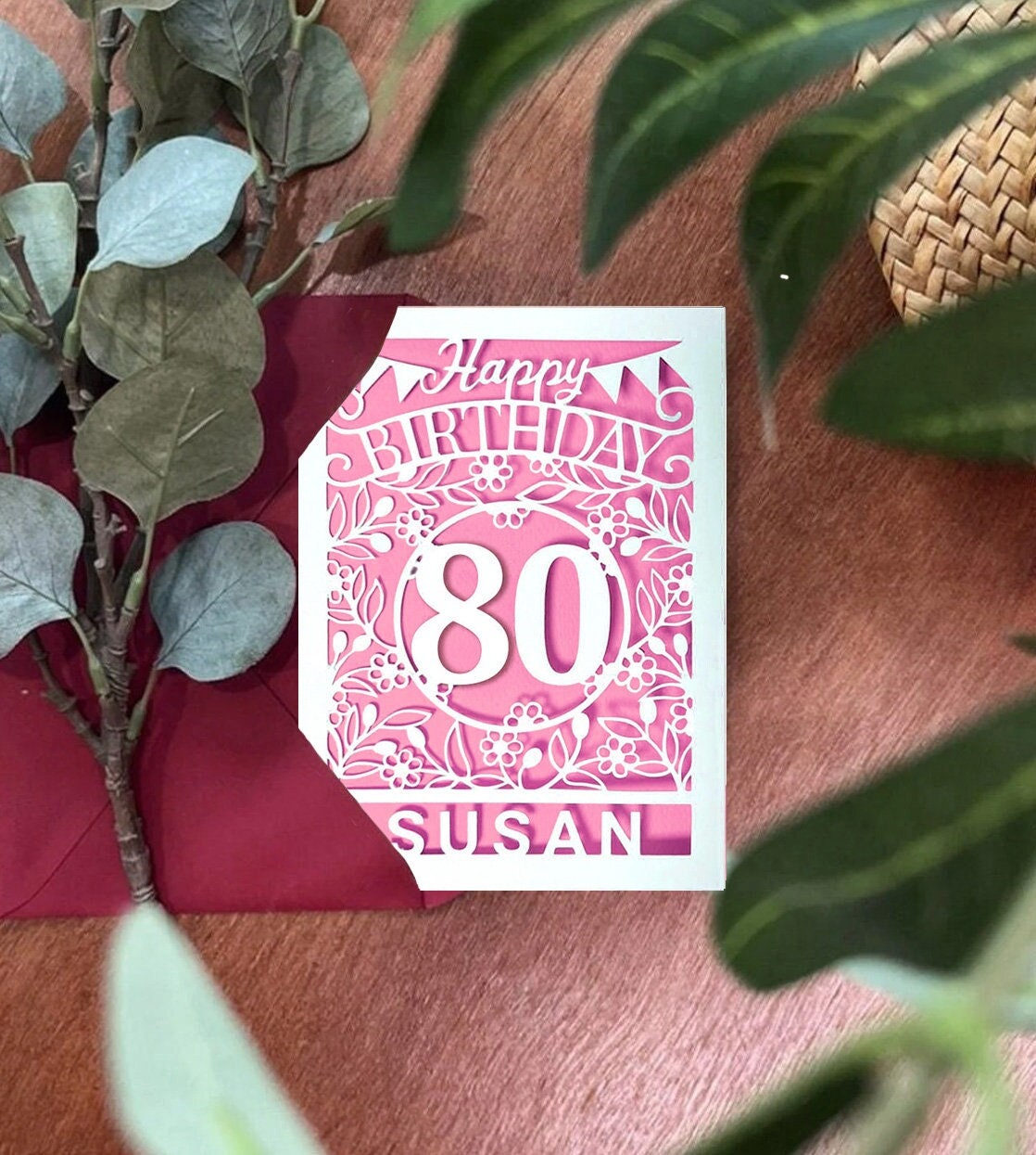 80th Birthday Card Svg 80th Papercut Card SVG Birthday Name - Etsy ...