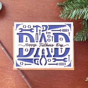 Tools Fathers Day Card Svg, Handyman Dad Card Svg, Woodworking Father's ...