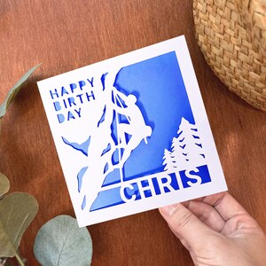 Rock Climber Birthday Card SVG, Personalised Climber Card Svg, Card for ...