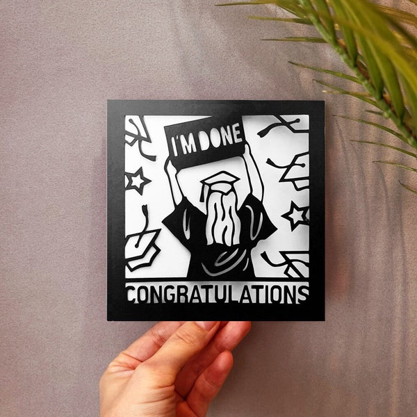 Graduation Card Svg - Etsy