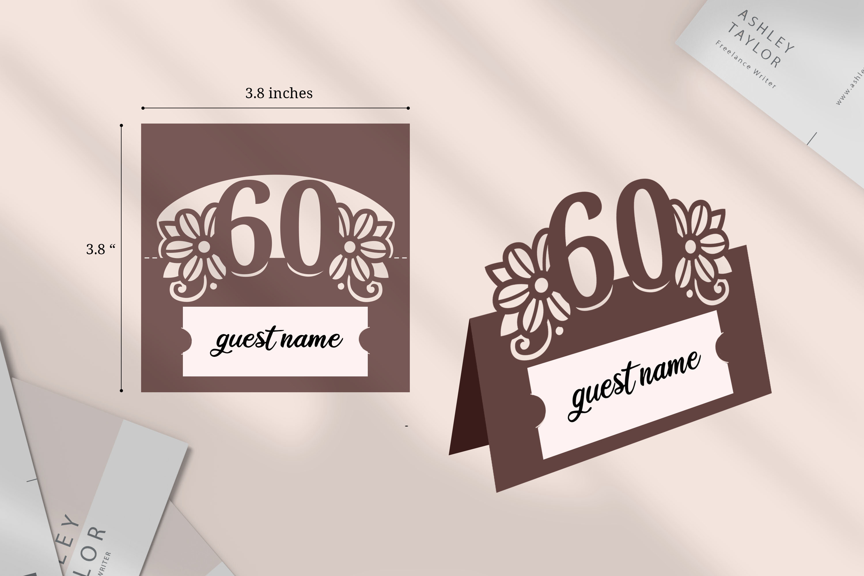 60th Birthday Place Card Svg 60th Name Card SVG Name Card - Etsy UK