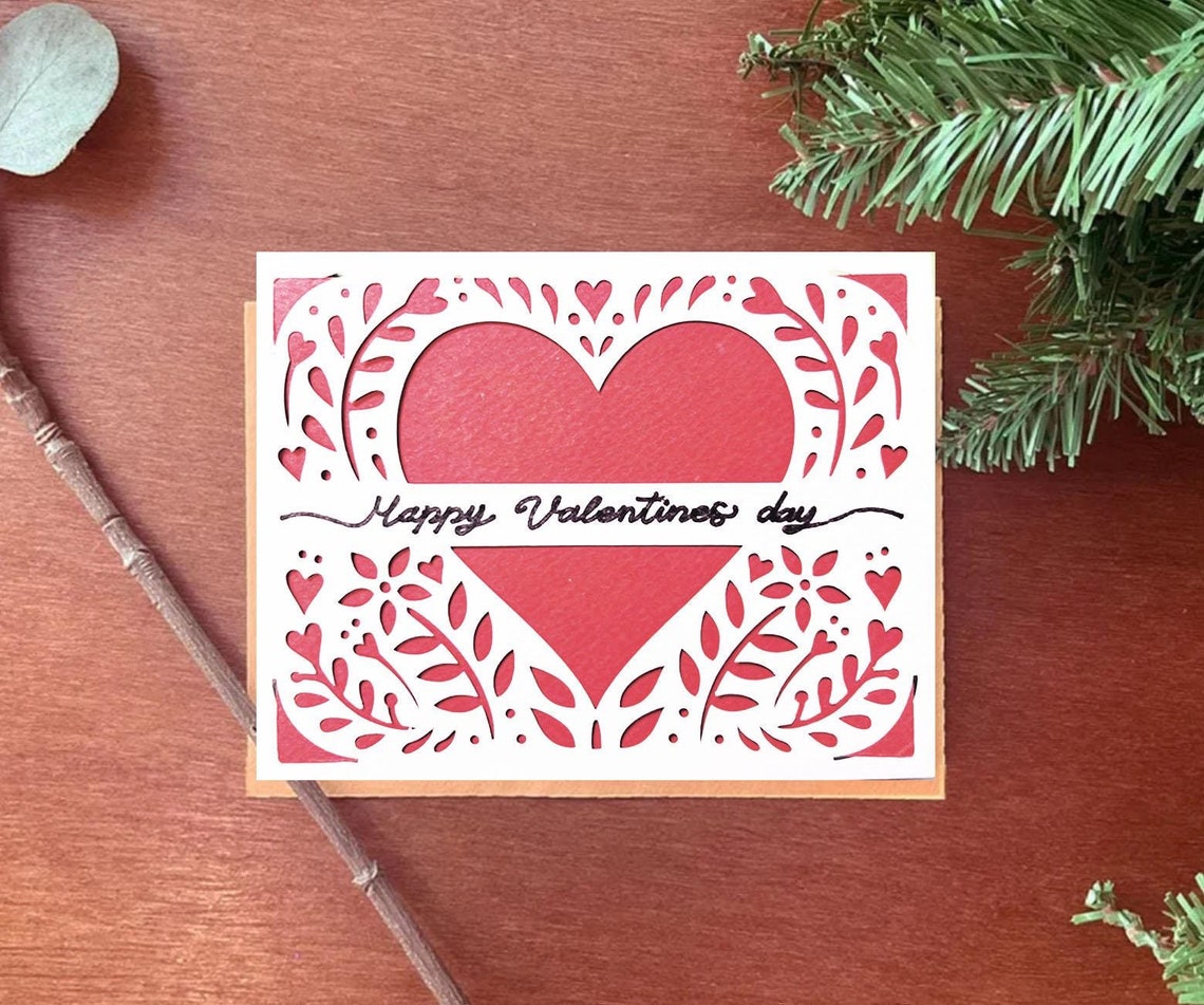 Happy Valentines Day Card Svg, Valentine Cricut Joy Card, Valentine’s ...