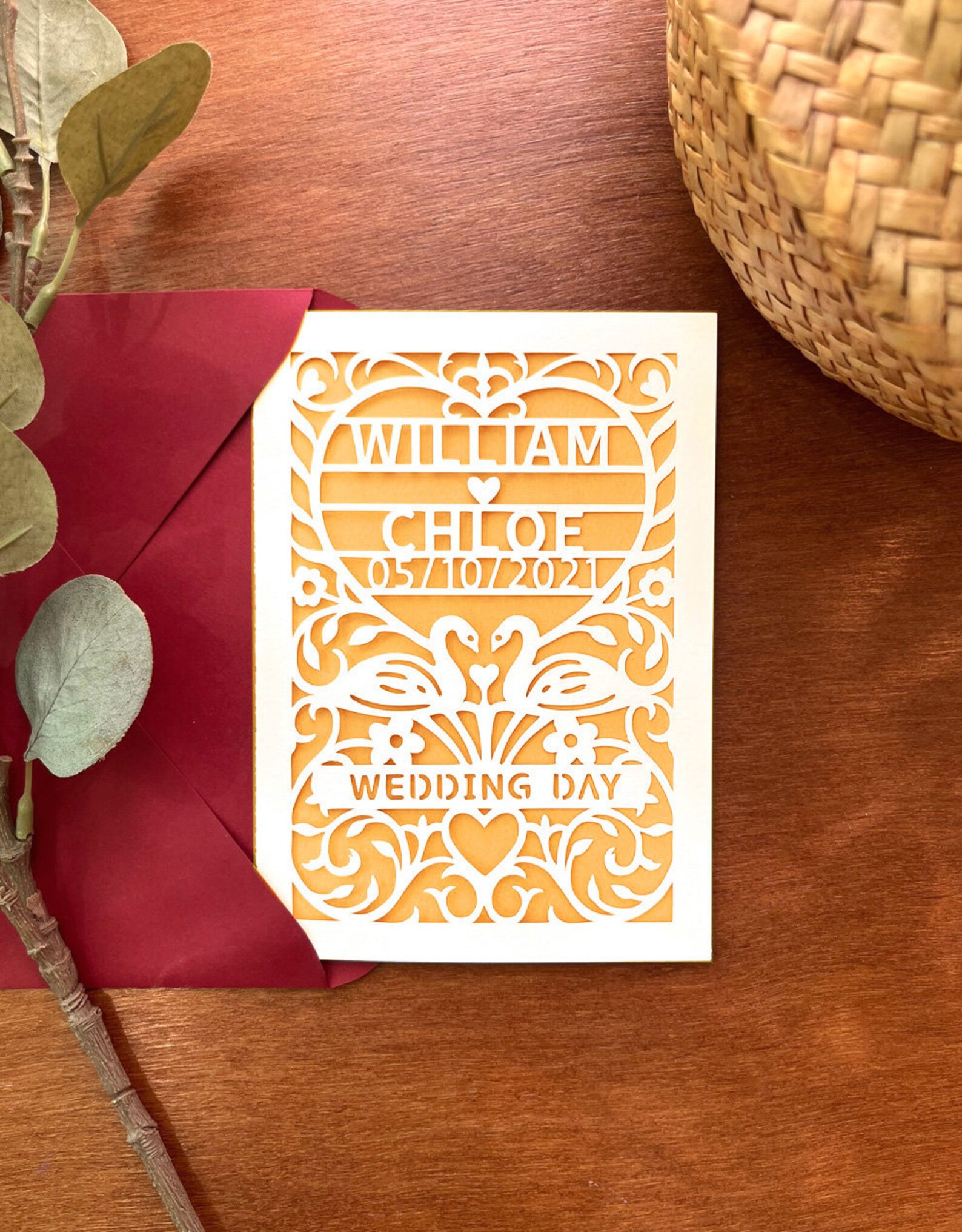 Personalized Wedding Card Svg Wedding Card Template SVG - Etsy