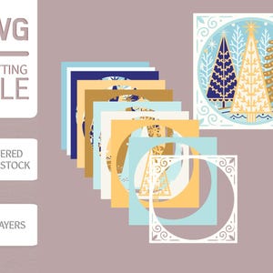 Winter Tree Shadow Box Svg, 3D Christmas Shadowbox Svg, Digital ...