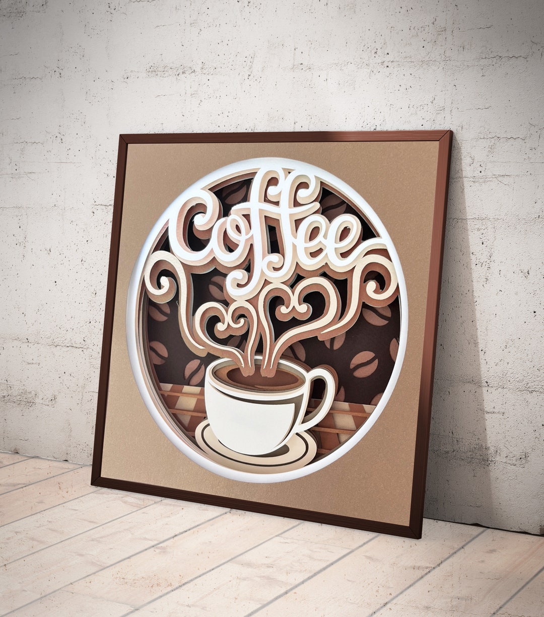 Coffee Shadowbox Svg, 3d Coffee Lover Svg, Coffee Svg, Cricut Files Svg ...