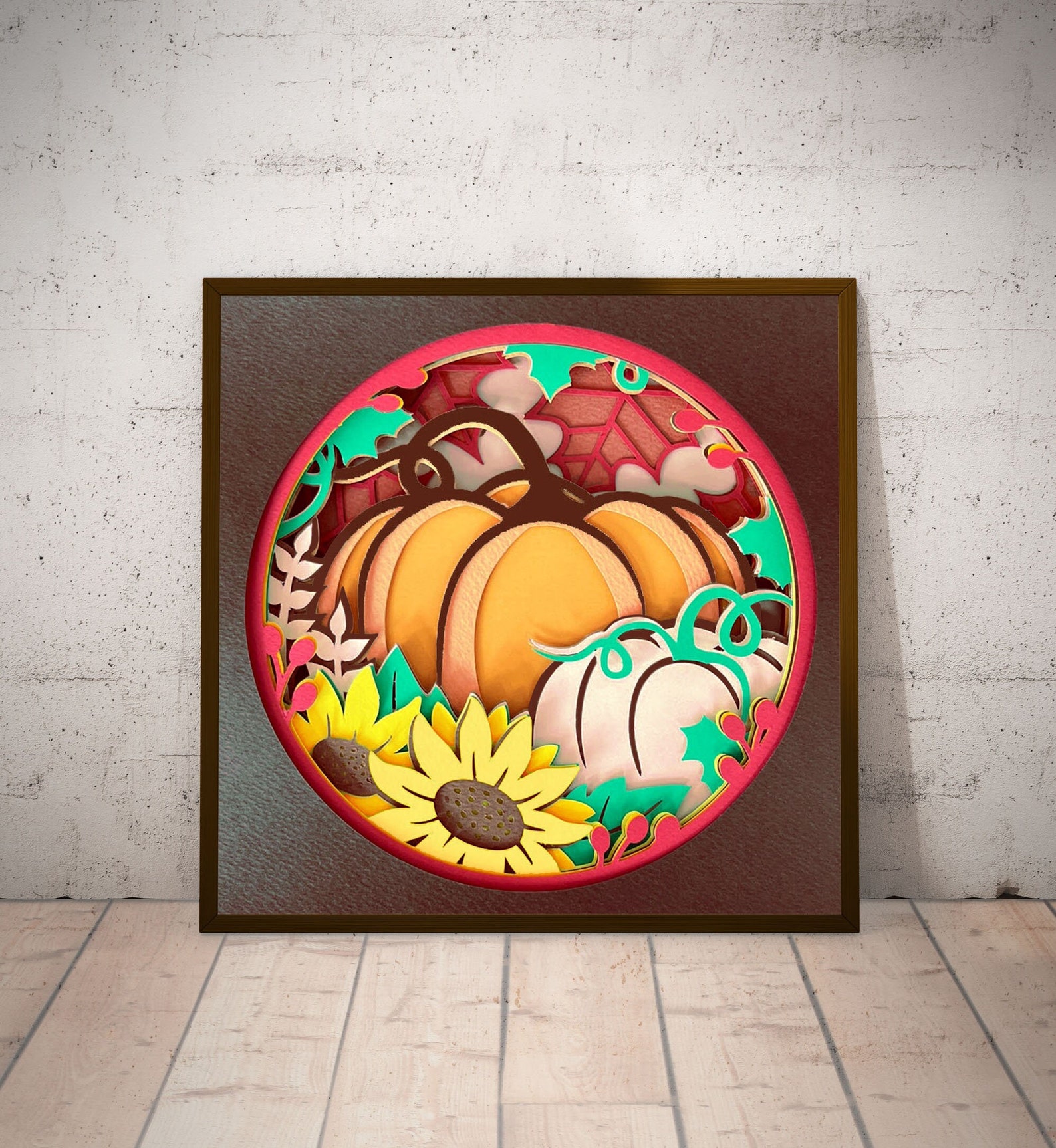 Fall Shadow Box Svg Halloween SVG Cut File Fall Svg - Etsy