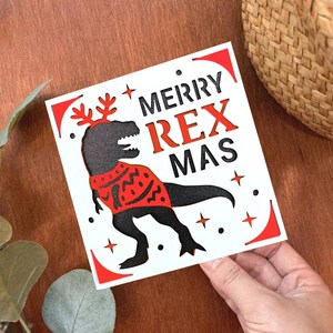 Merry Rex-mas Card SVG: Christmas Cricut Joy Insert (digital Download ...