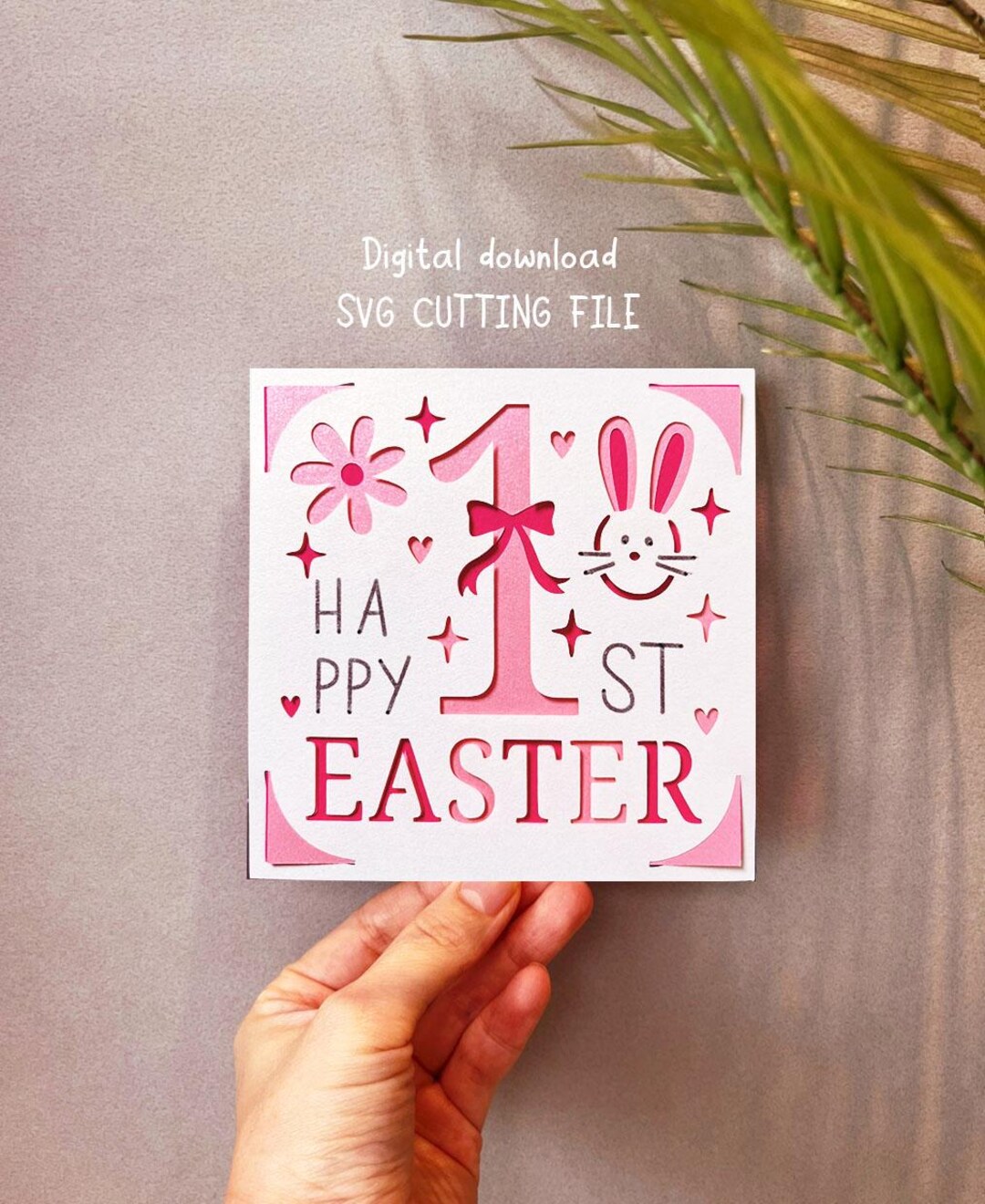 1st Easter Card Svg, Cute First Easter Card Svg, Cricut Easter Card , 4 ...