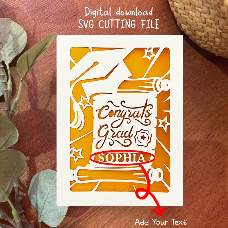 Graduation Card Svg - Etsy