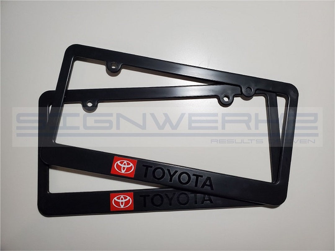 Toyota License Plate Frame Toyota Black Pair - Etsy