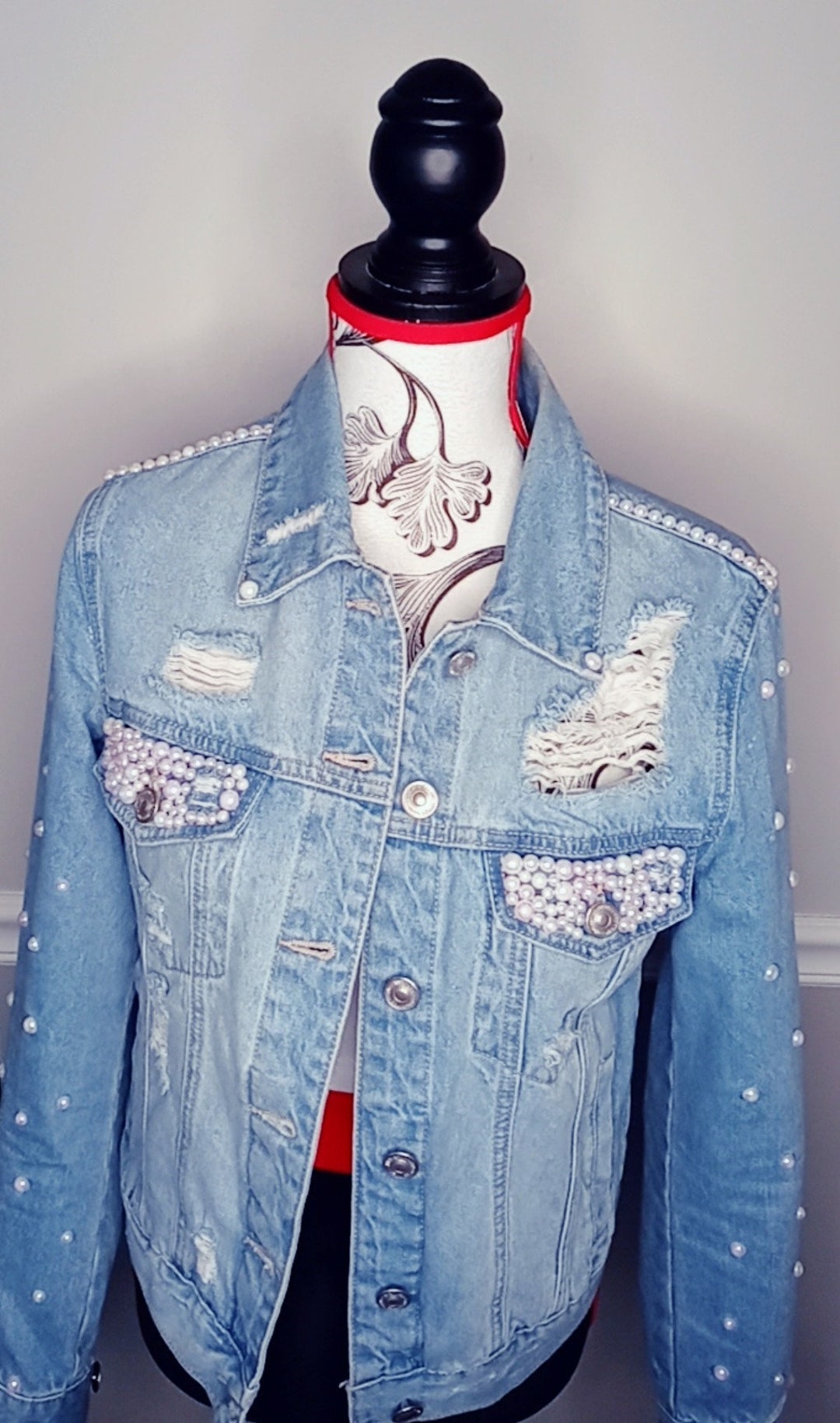 Custom Hand Painted Denim Jacket - Etsy
