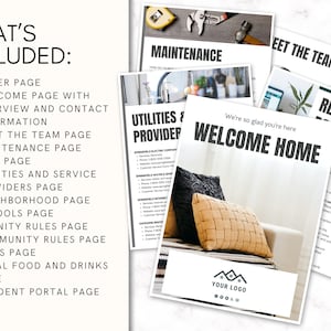 Resident Welcome Guide Template for Apartment Community Welcome Packet ...