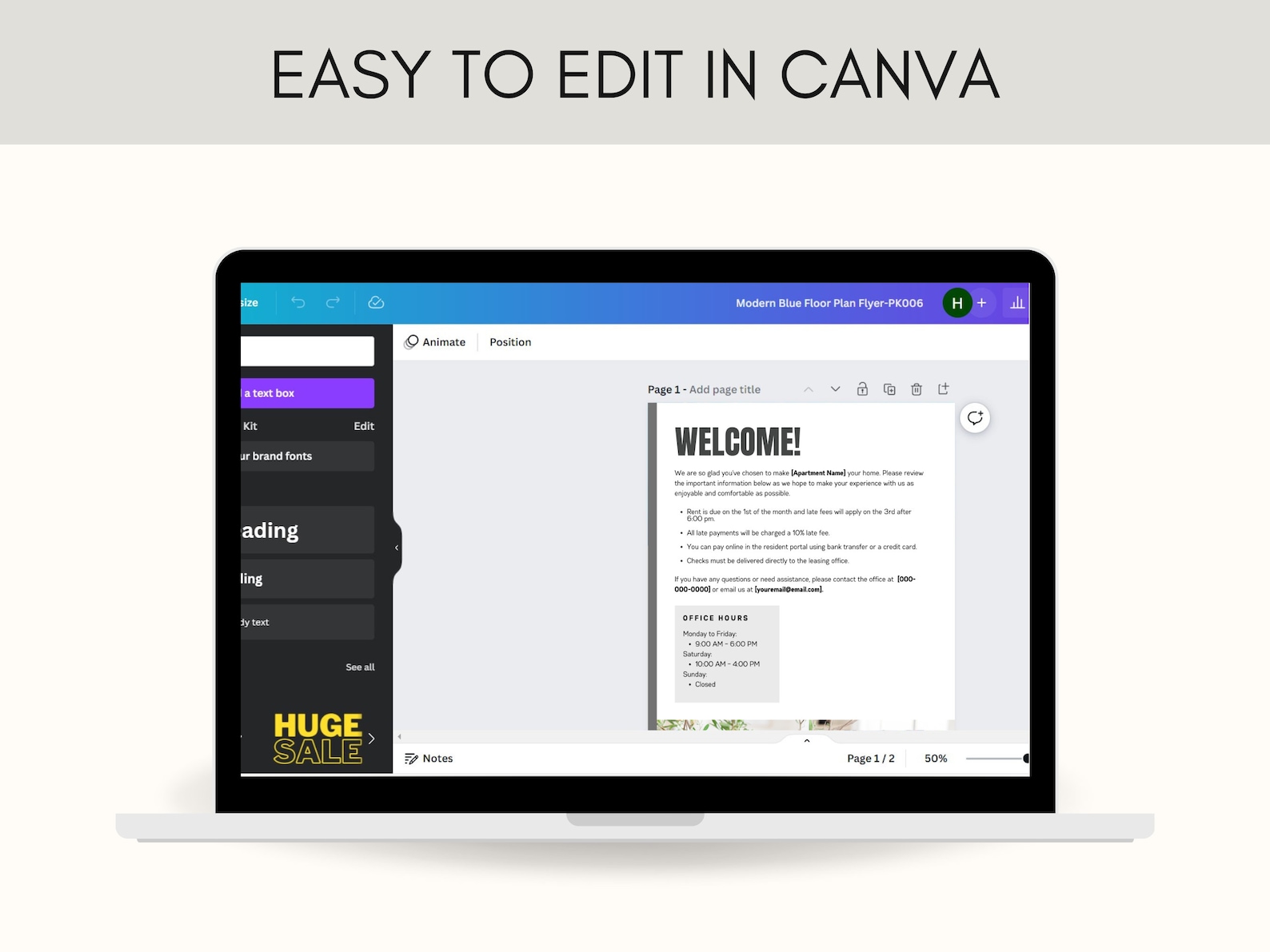 Resident Welcome Guide Template for Apartment Community Welcome Packet ...