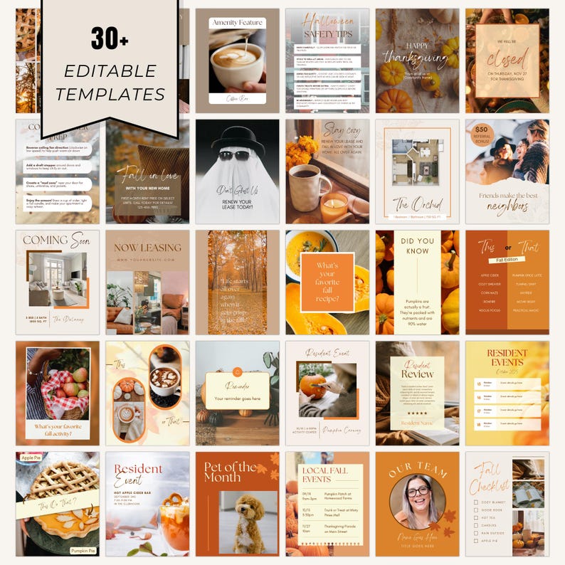 30 Fall Social Media Post Templates for Apartment Communities ...