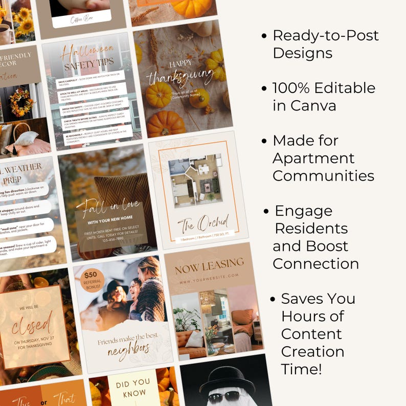 30 Fall Social Media Post Templates for Apartment Communities ...