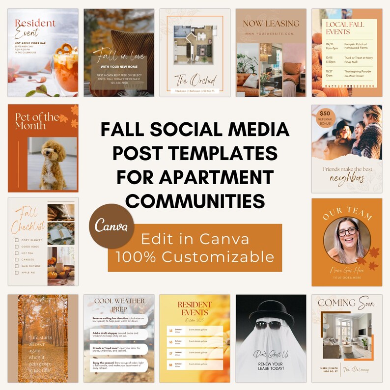 30 Fall Social Media Post Templates for Apartment Communities ...