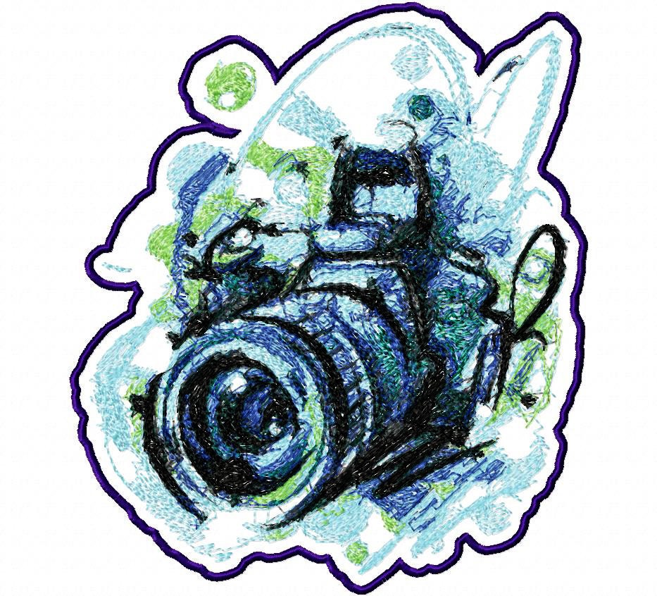 Camera Embroidery Design. Design for Machine Embroidery - Etsy