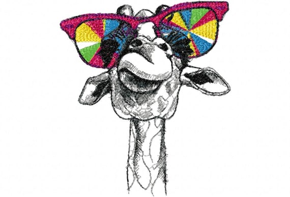 Giraffe Machine Embroidery Design Embroidery Giraffe Giraffe - Etsy