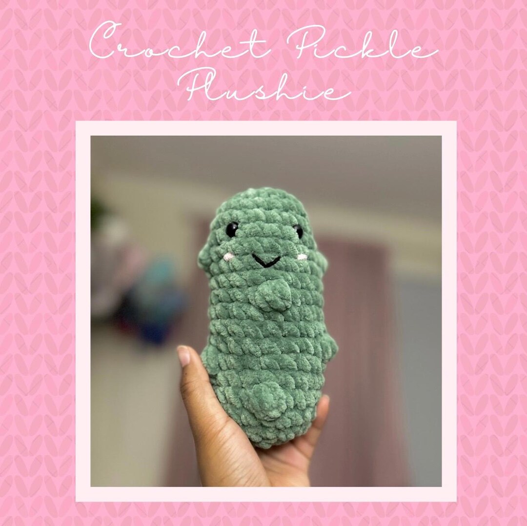 Crochet Plushie Pickle | Amigurumi Pickle | Handmade Crochet Plush ...