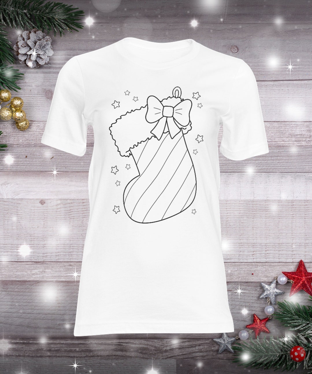 Christmas Coloring Shirt - Etsy