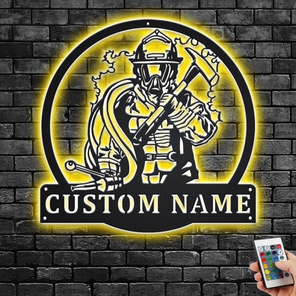 Fireman Neon Sign - Etsy