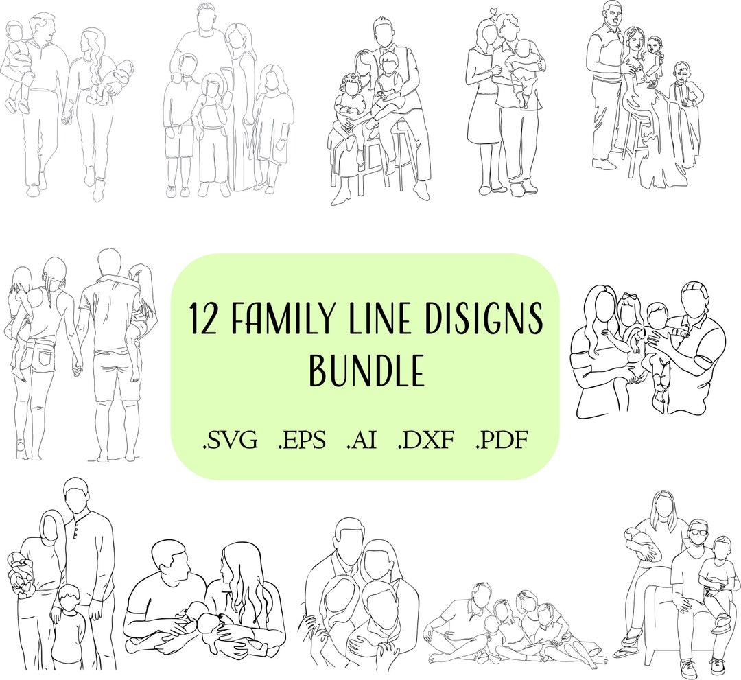 Family SVG Bundle, SVG Cut Files for Cricut, Big Family Clipart, Family ...