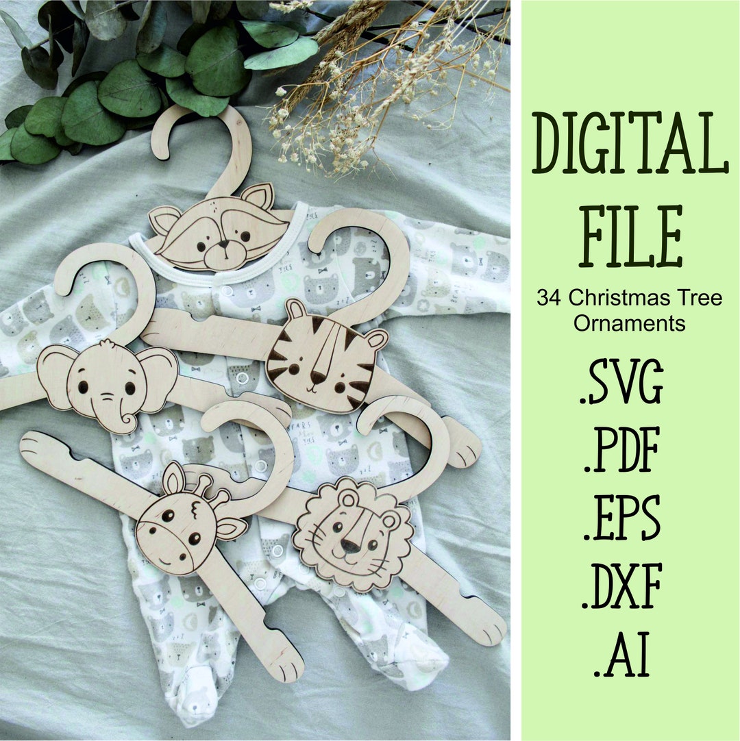Animal Baby Closet Hangers SVG, Animals Bundle, Safari SVG, Animals SVG ...
