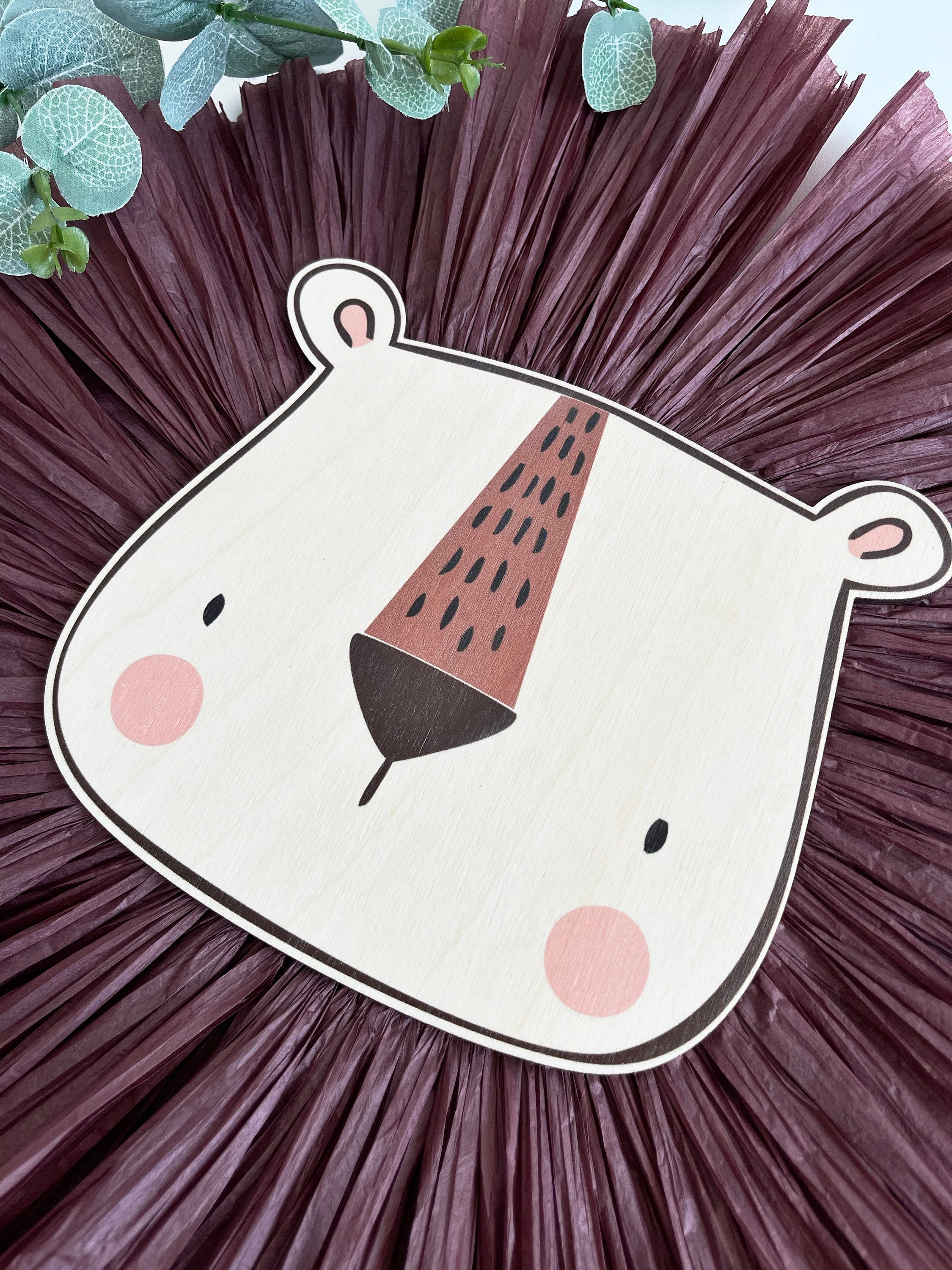 Lion Face Raffia Wall Hanging Safari Jungle Nursery Lion | Etsy