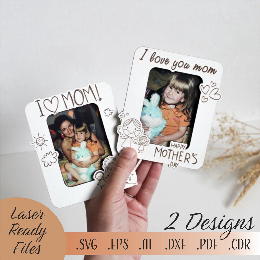 Mothers Day Picture Magnet Svg Magnet Frame SVG Laser File Gifts Mother ...