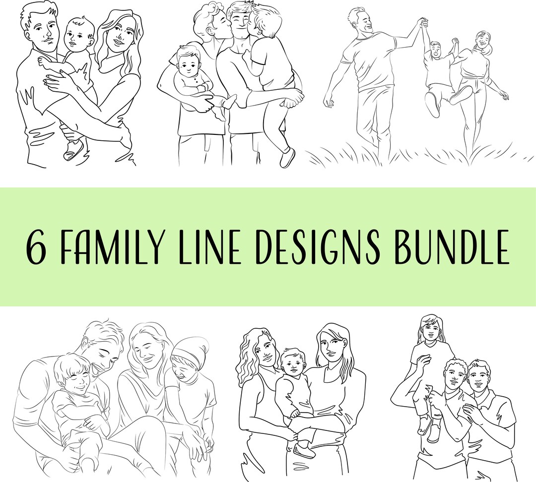 Family SVG Bundle, SVG Cut Files for Cricut, Big Family Clipart, Family ...