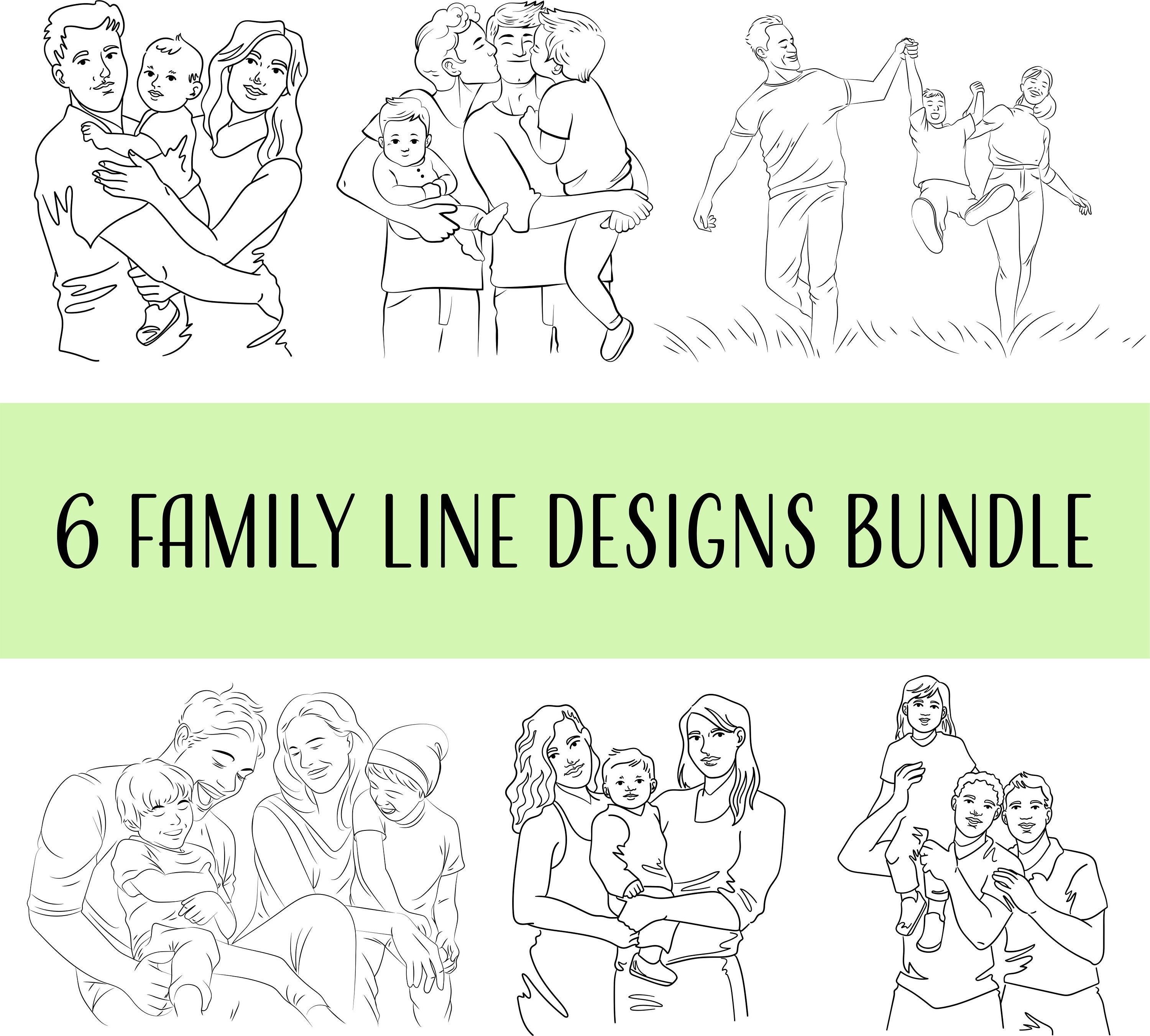 Family SVG Bundle, SVG Cut Files for Cricut, Big Family Clipart, Family ...