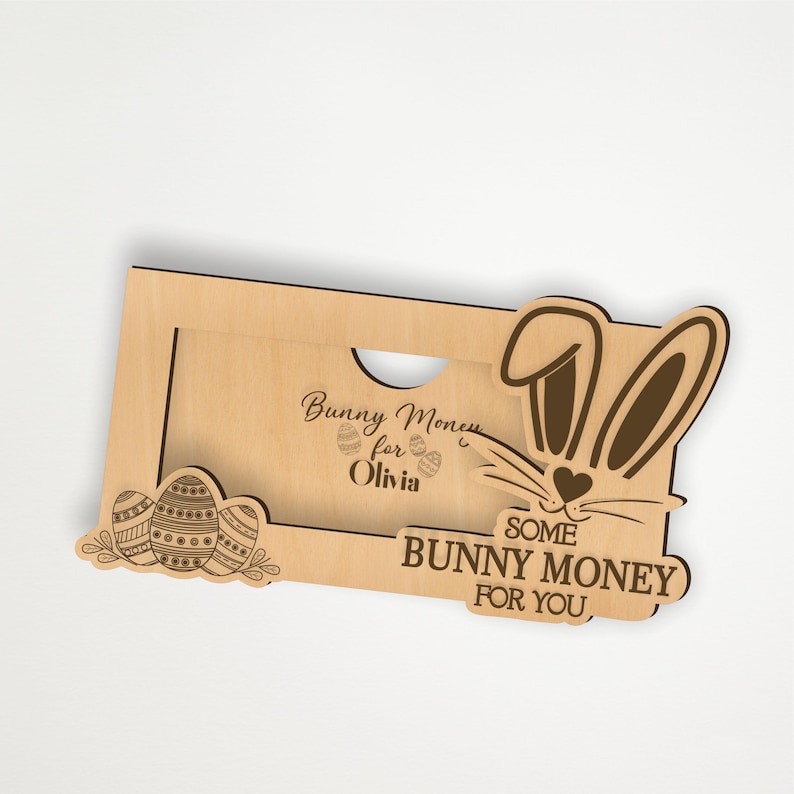 Easter Money Holder SVG, Laser File Easter Money Gift SVG, Bunny Money ...