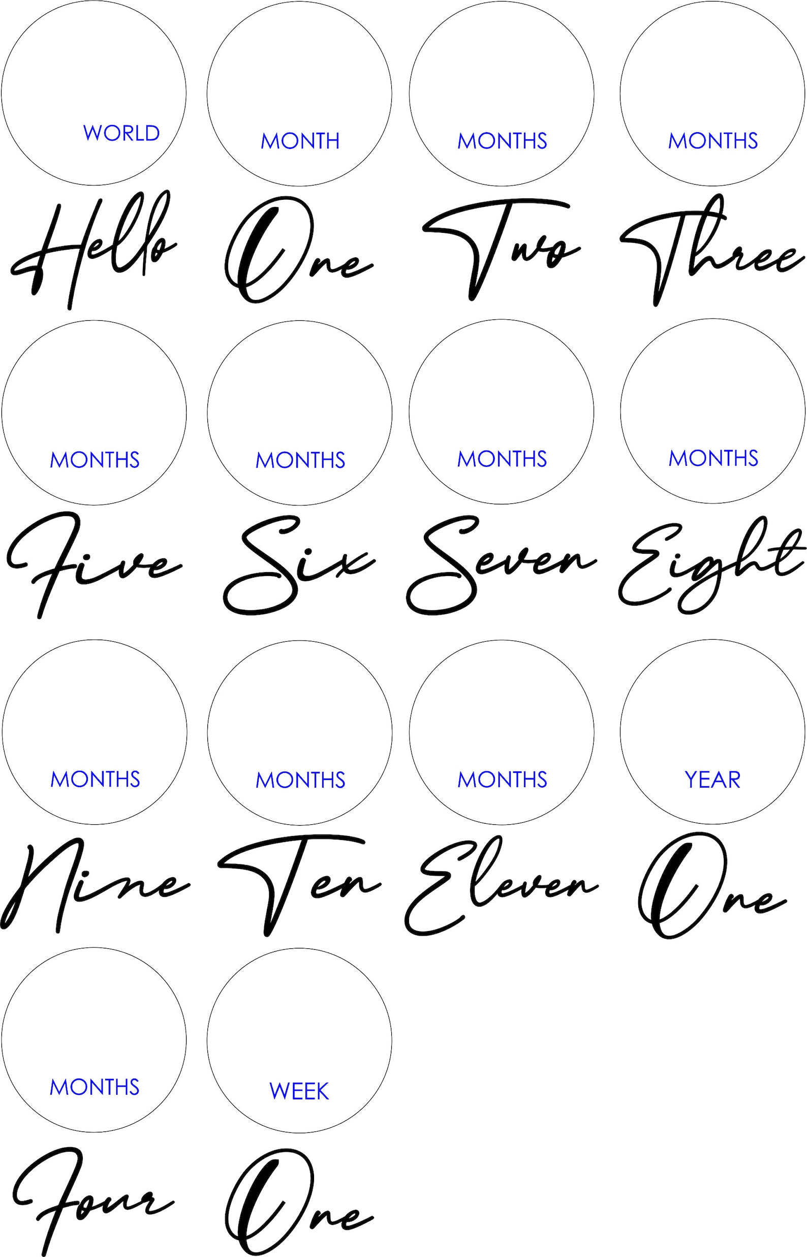3D Baby Milestones SVG Bundle, Baby Milestone SVG, Hello World SVG ...