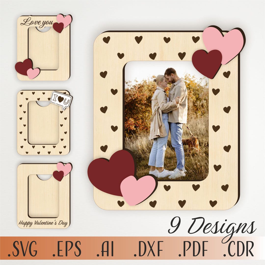 Valentine's Day Fridge Photo Frame Magnet, Love You Picture Frame, You ...