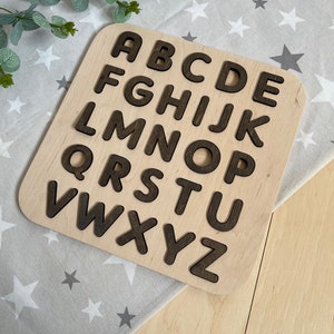 Laser Cut File Baby Alphabet Puzzle SVG, Alphabet Puzzle Digital ...