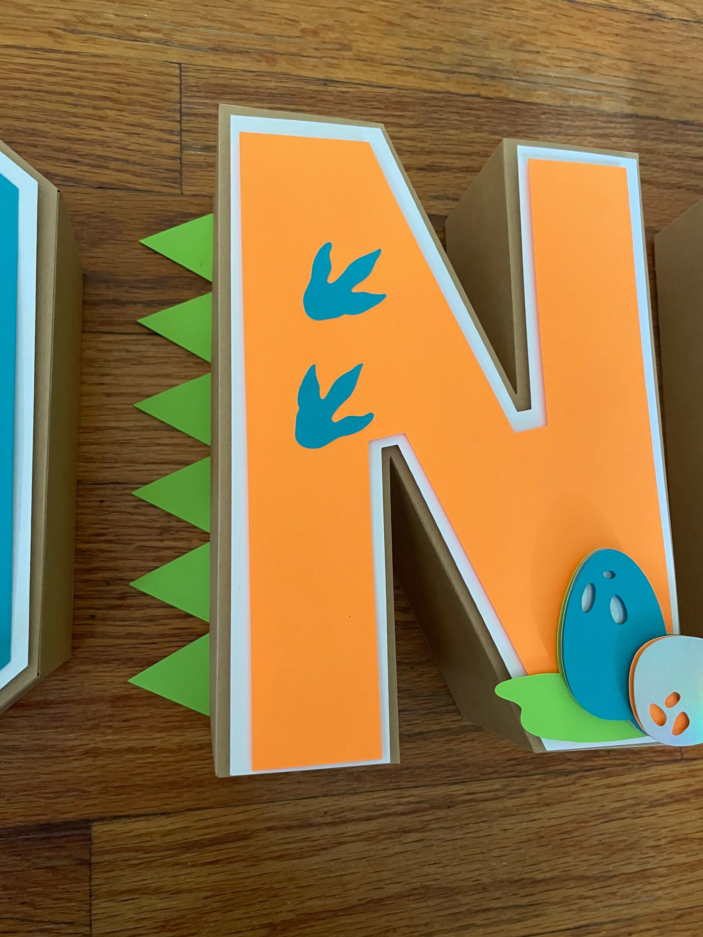 Dino ONE 3D Letters Dinosaur Dino Party Decorations - Etsy