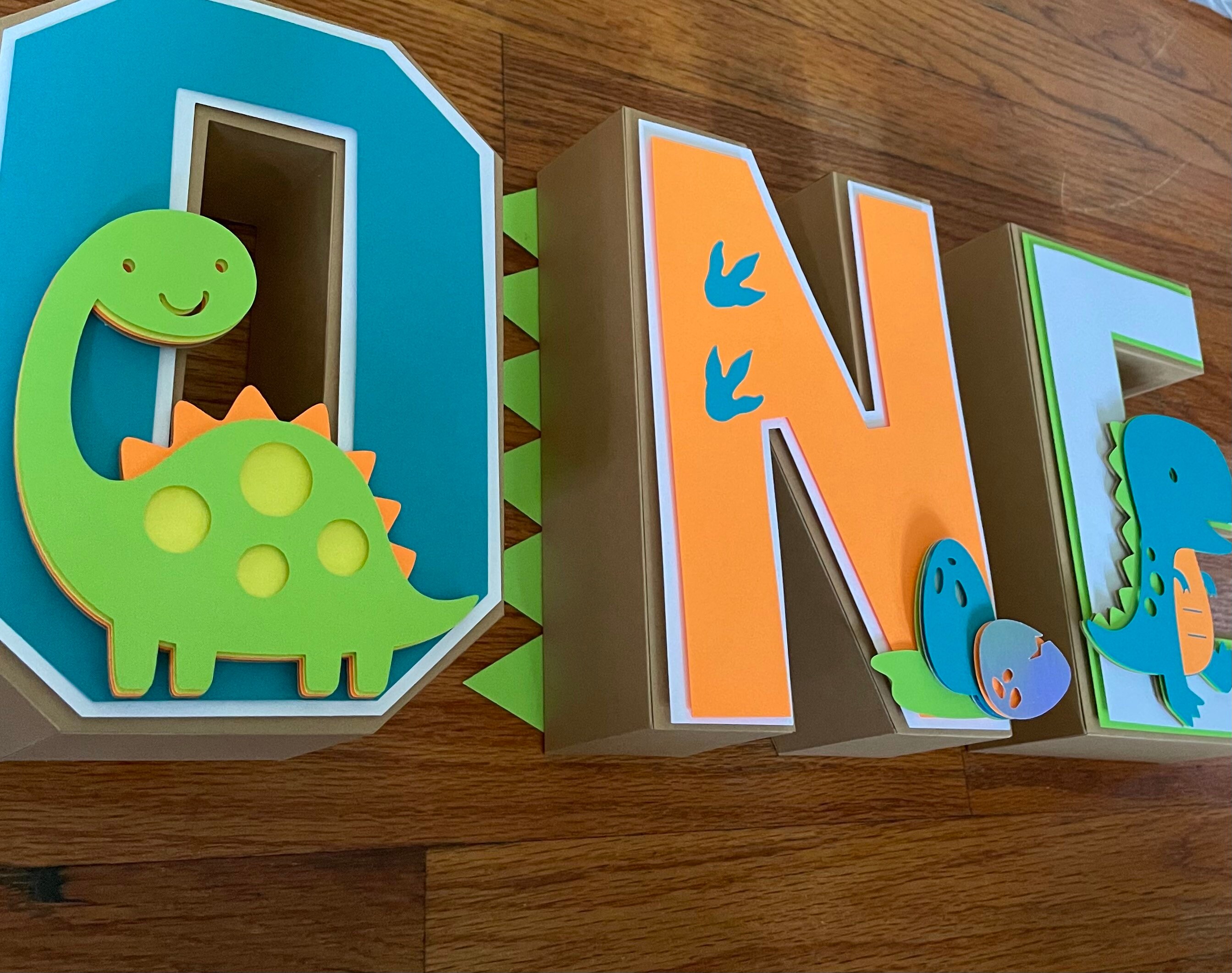 Dino ONE 3D Letters Dinosaur Dino Party Decorations - Etsy
