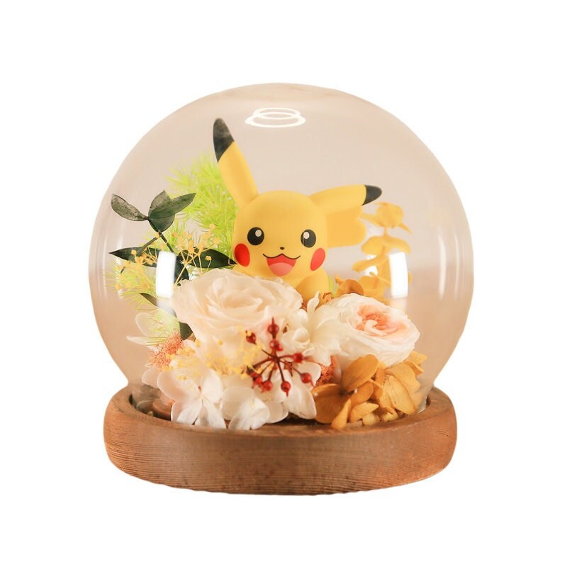 Pokemon Starter Pack Glass Dome With Light Ft. Pikachu, Bulbasaur ...