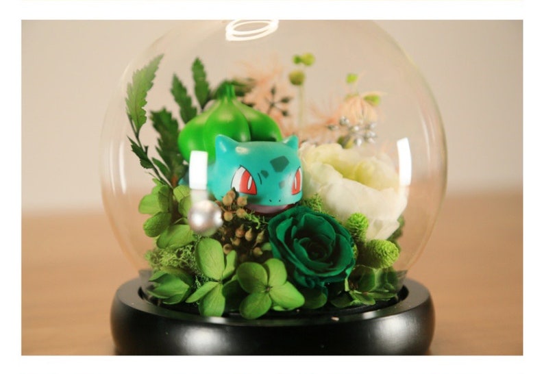 Pokemon Starter Pack Glass Dome With Light Ft. Pikachu, Bulbasaur ...